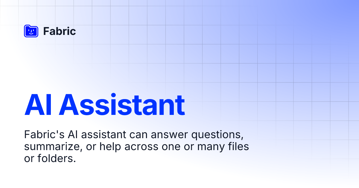 AI Assistant | Fabric